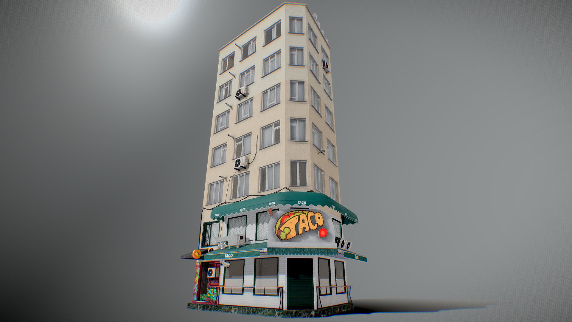 Urban Taco Corner - 3D model by cankut (@cankutt) [eb26ee0] - Sketchfab