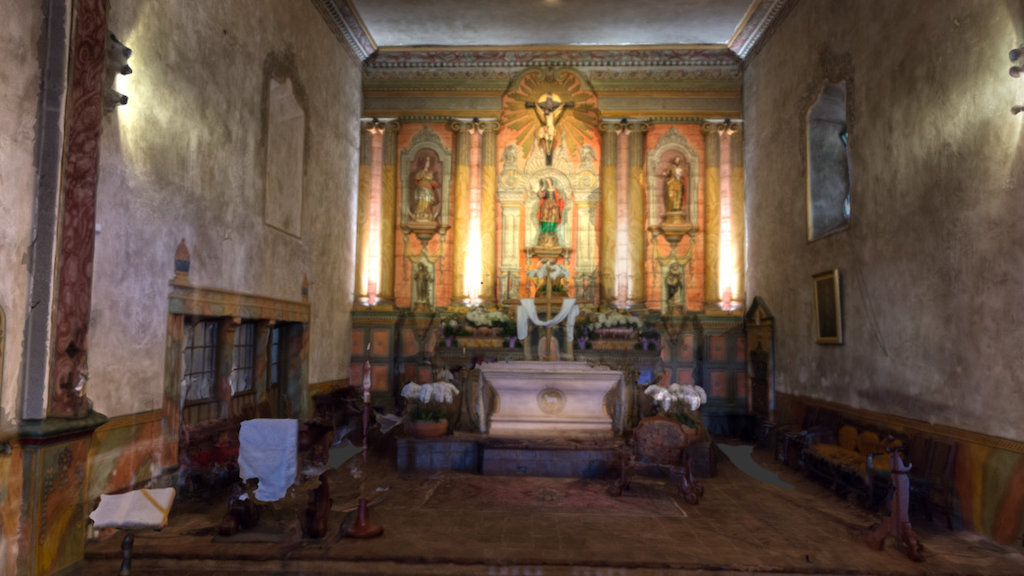 Mission Santa Barbara - 3D model by qgautier [eb293d7] - Sketchfab