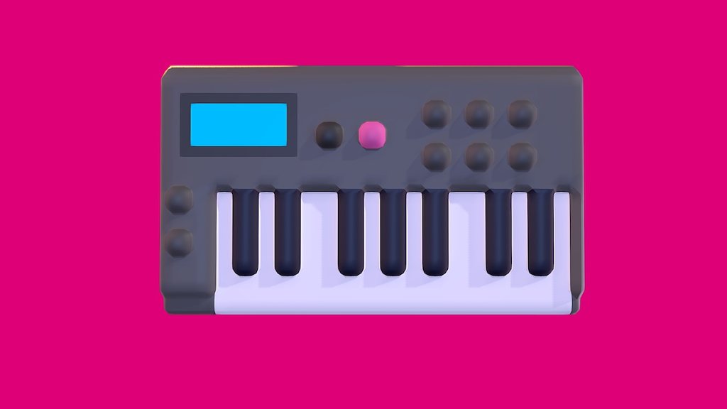 Synth Keyboard mini - Download Free 3D model by modE (@mode_vis ...