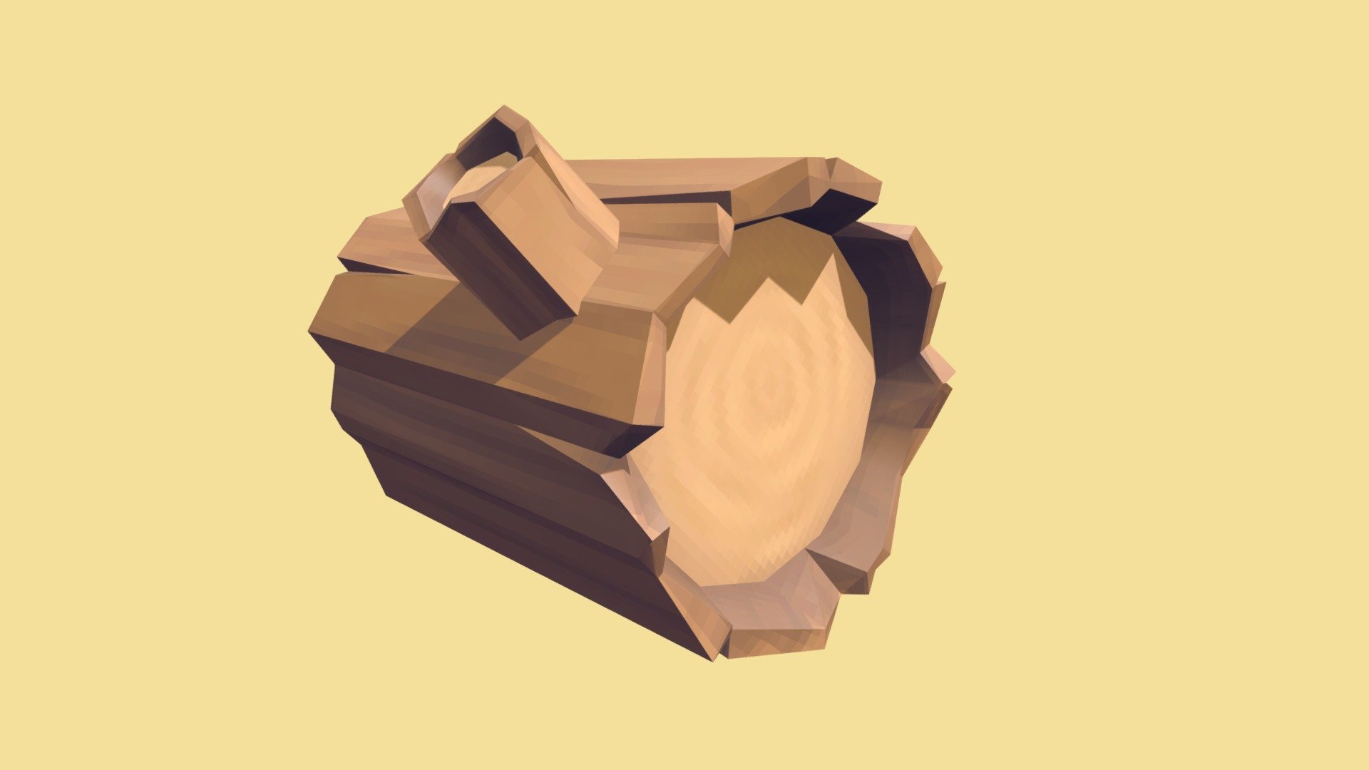 Low-poly Fairy Log - Download Free 3D model by yeeko [eb2c704] - Sketchfab
