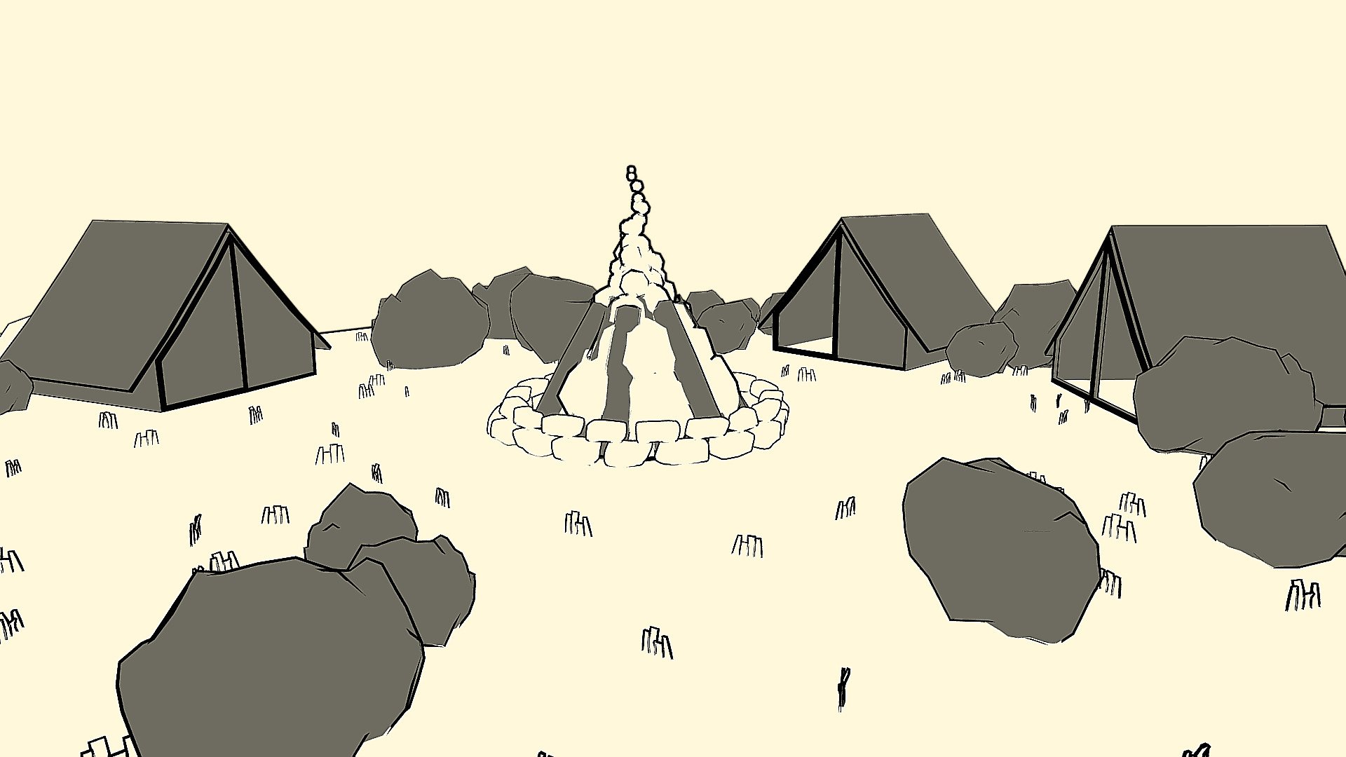 [Inktober2022] Day 28_Camping - 3D model by Glub (@GlubGraphics ...