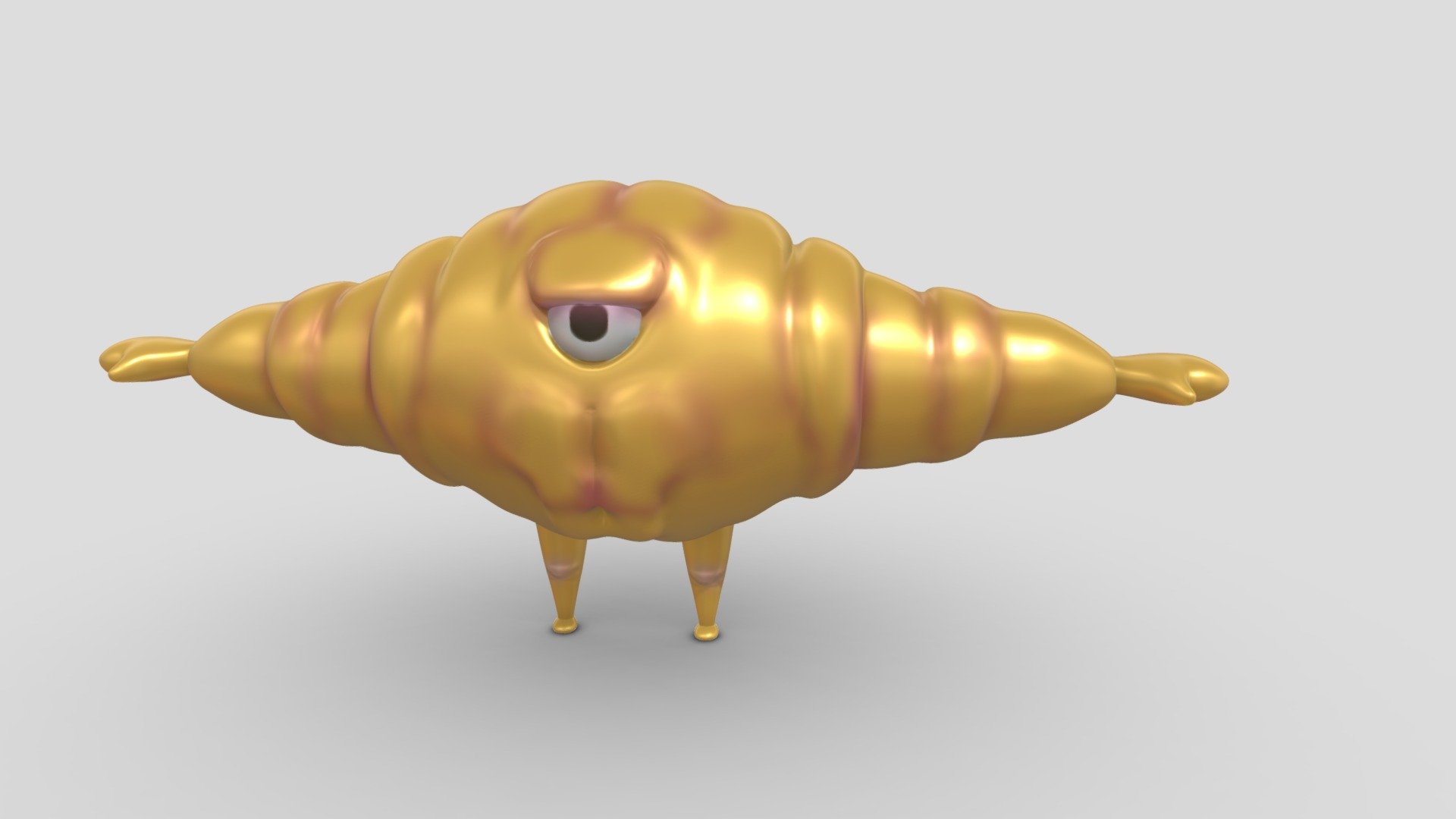 Croissant Monster - 3D model by Mushroom Studio (@Mushrooms01) [eb2ead4 ...