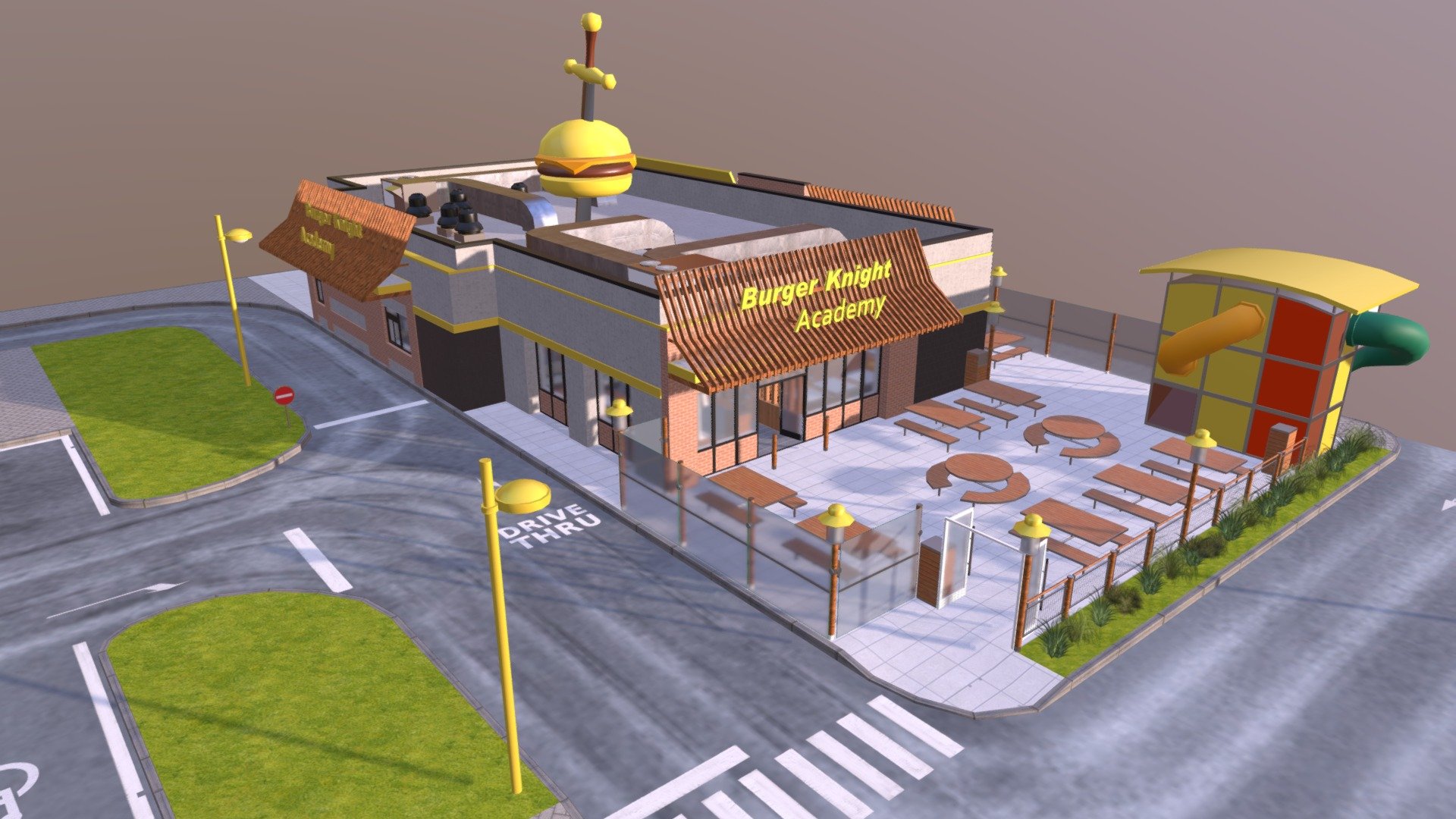 Burger Knight Academy - 3D model by SVO vakopleiding food (@svofood ...