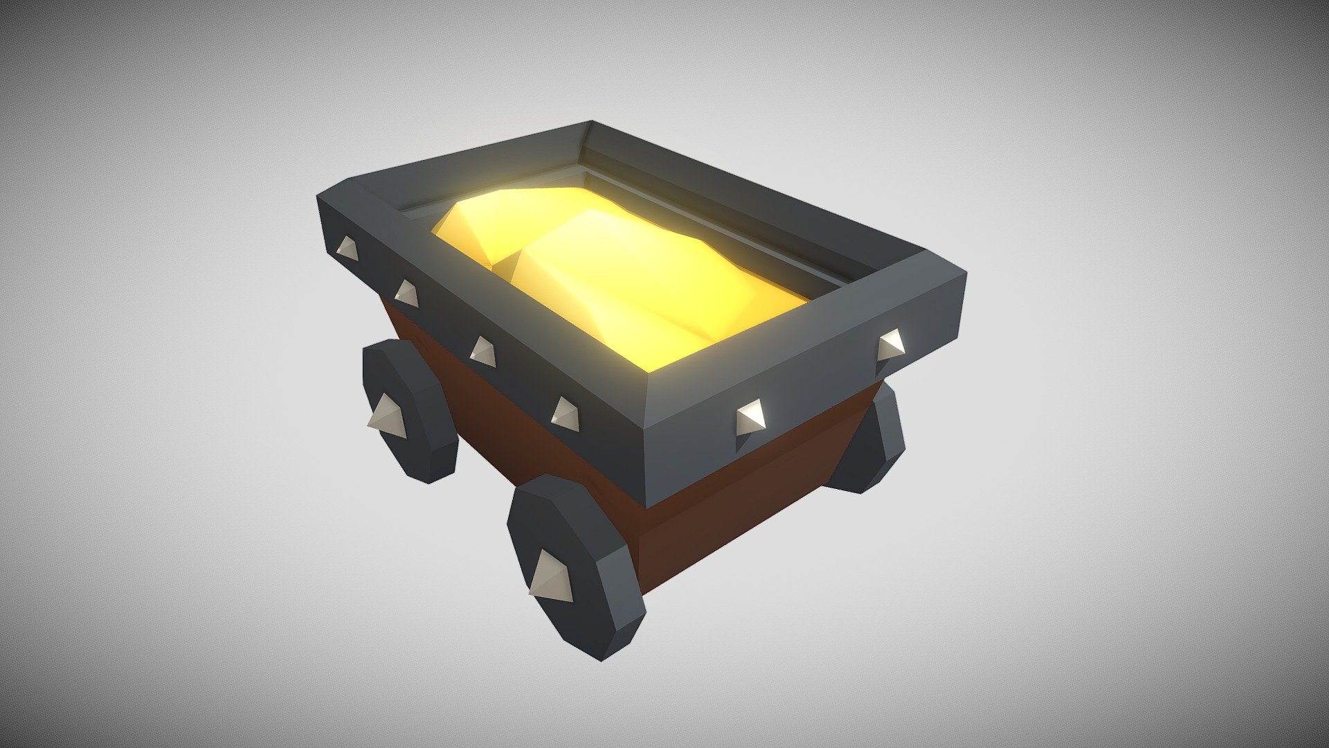 Mine Cart And Gold - Download Free 3D model by RobloxRob [eb34b8a ...