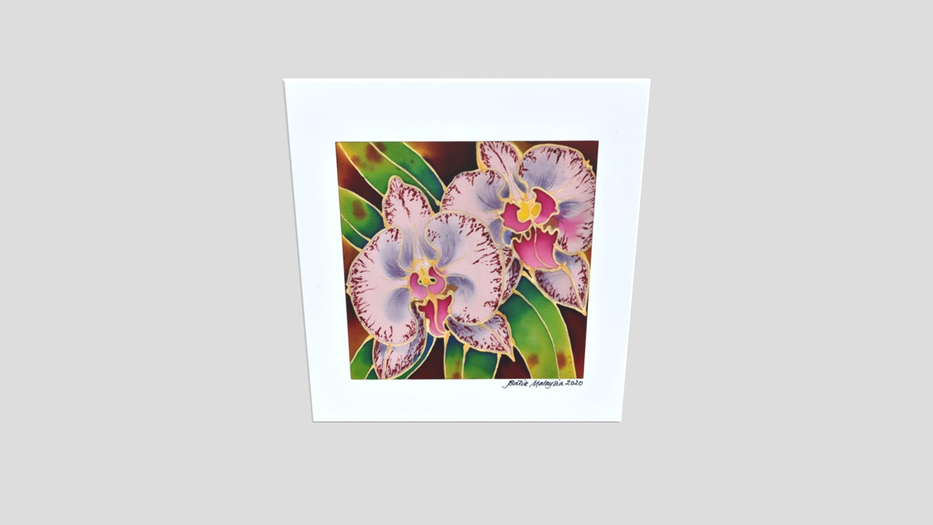 BATIK DRAWING ORKED BULAN PHALEANOPSIS ORCHID - Download Free 3D model ...