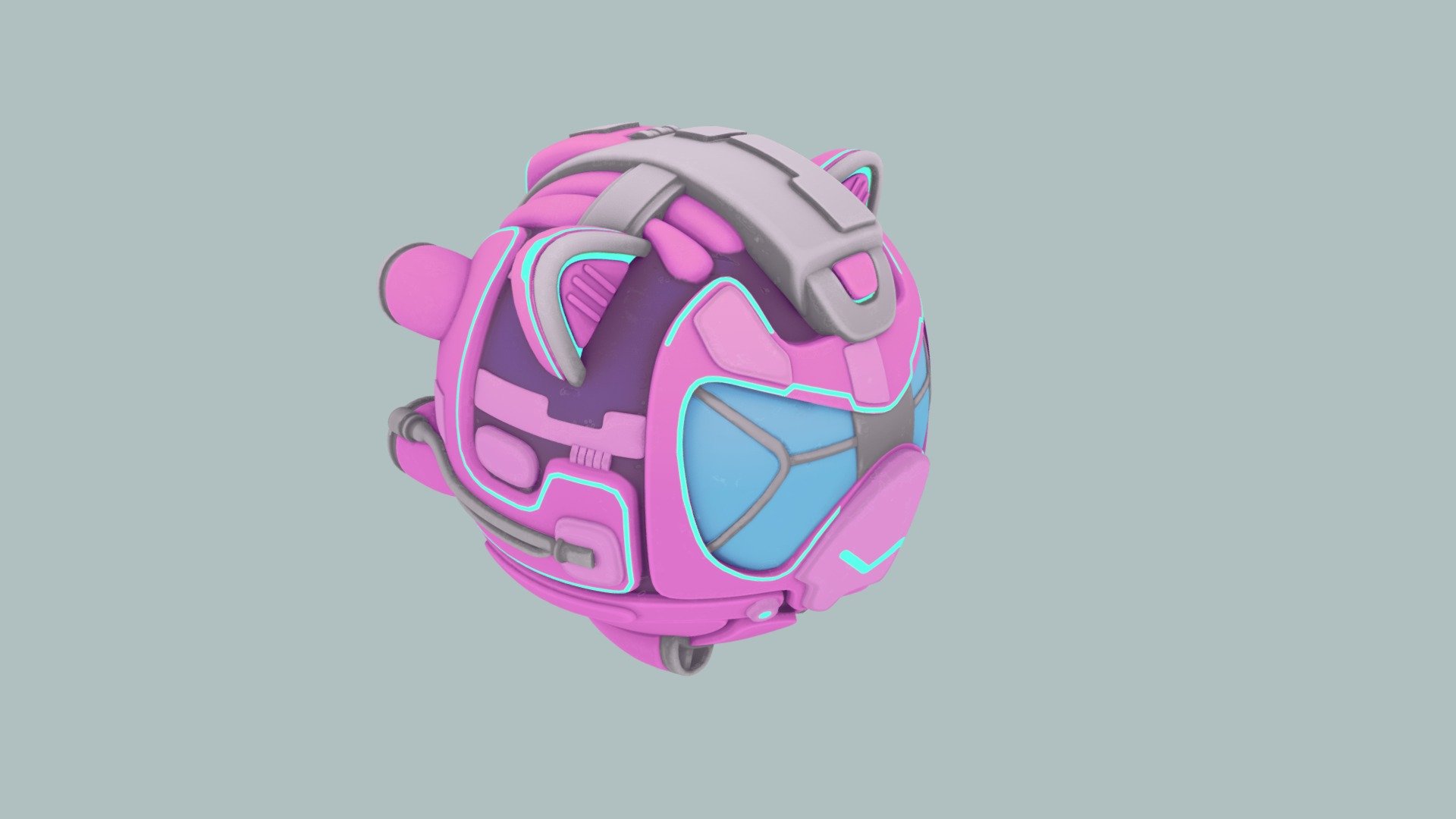 Cyber Cat - 3D model by Renham - Camilo Rojas (@renham) [eb369e8 ...