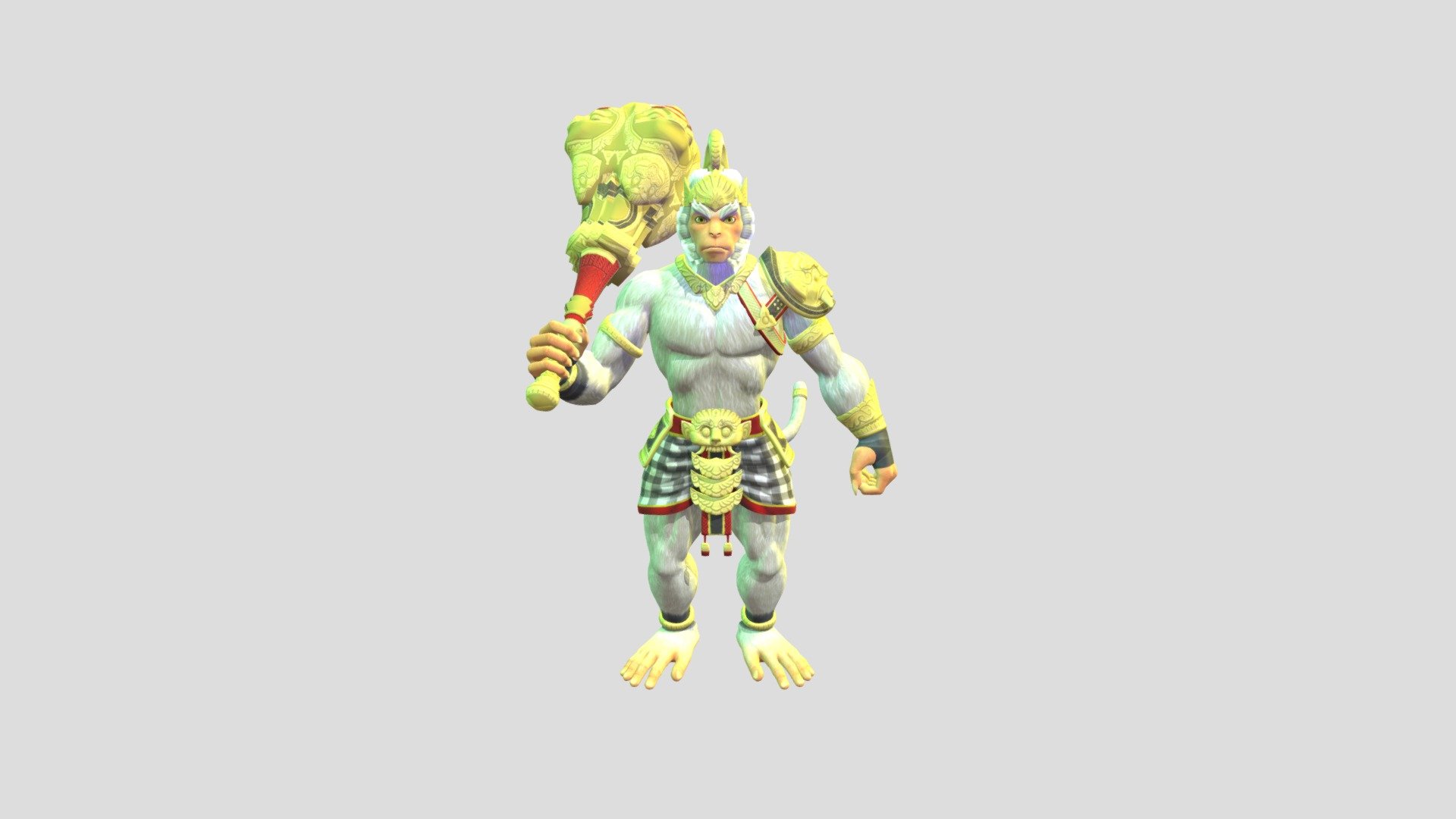 Rigged Monkey Warrior - Download Free 3D model by Ar3Designer [eb387ab ...