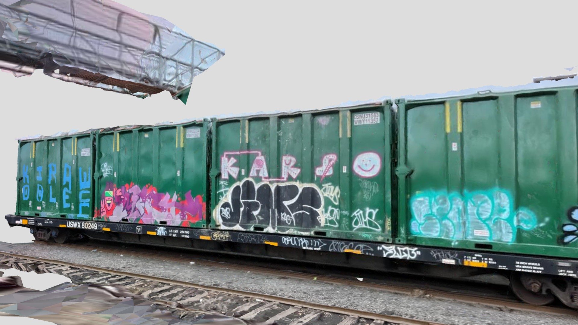Graffiti Freight Train 2023 - 3D model by Graffiti ...
