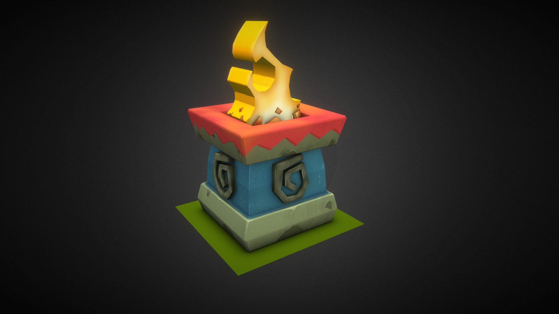Fire Pillar - Download Free 3D model by saraelshenawy [eb3923d] - Sketchfab