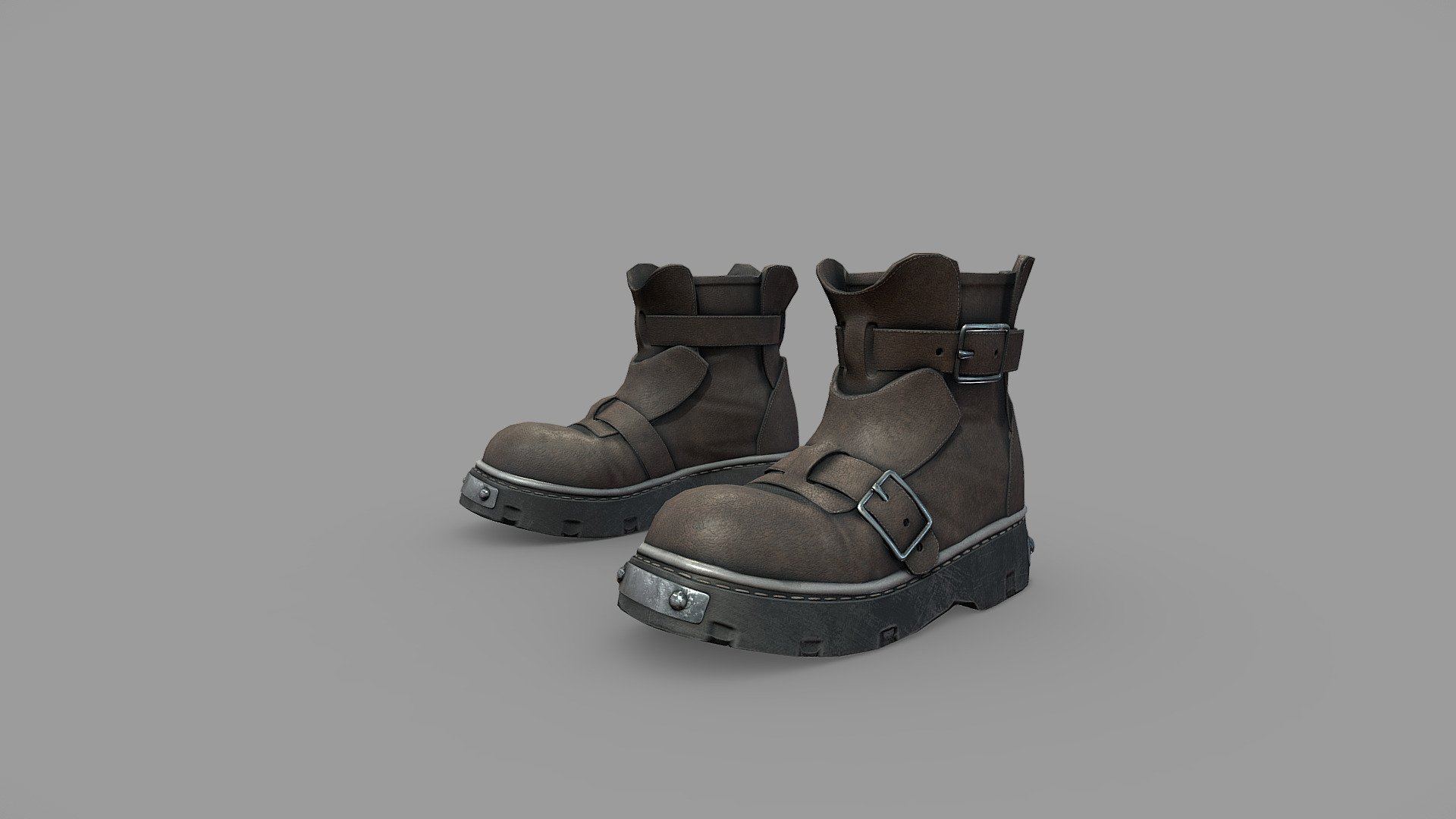 Brown Steampunk Boots - Buy Royalty Free 3D model by 3dia [eb3a523 ...