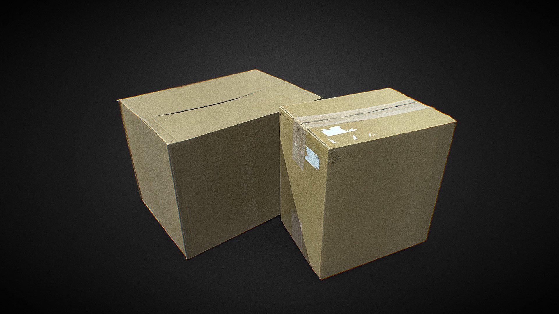 Cardboard Box Set 3D Scan - Buy Royalty Free 3D model by grafi ...
