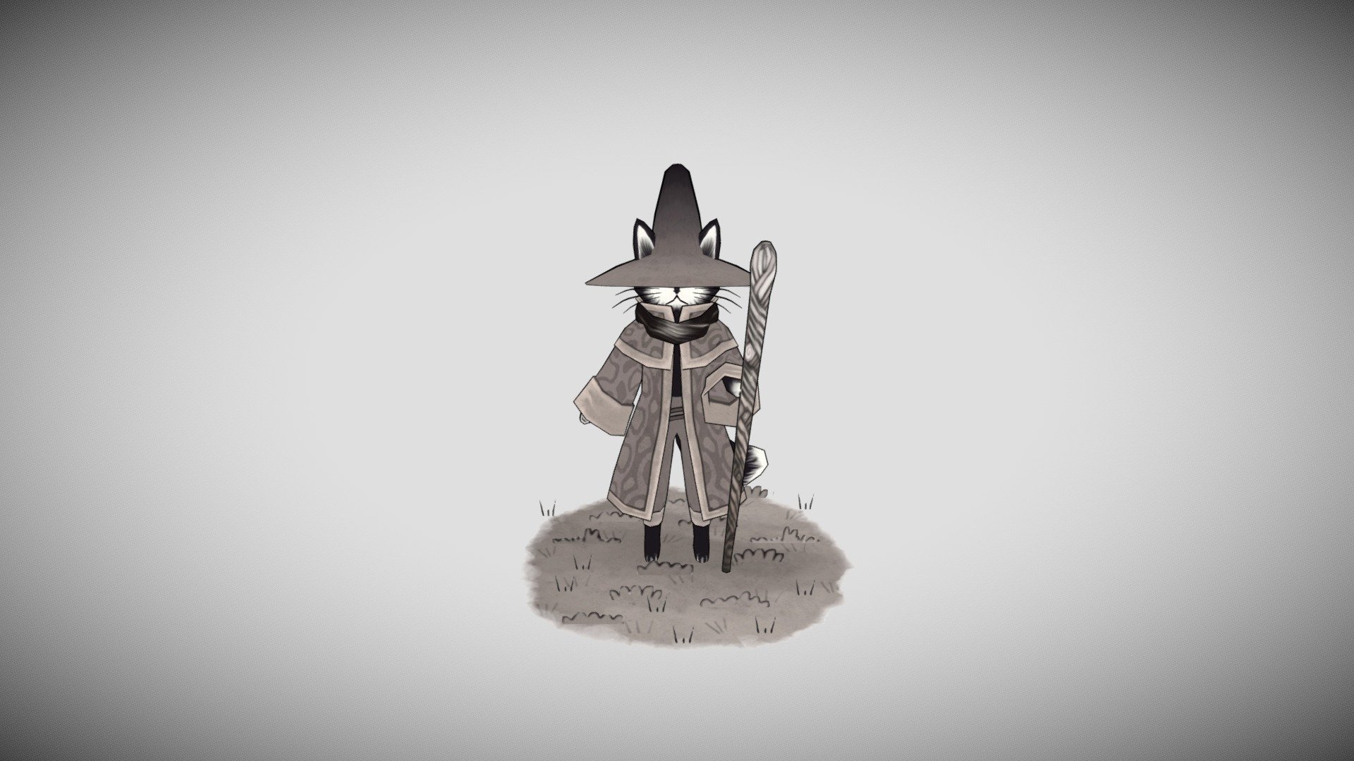 Mage cat - 3D model by Umbrella (@Um6rella) [eb419eb] - Sketchfab