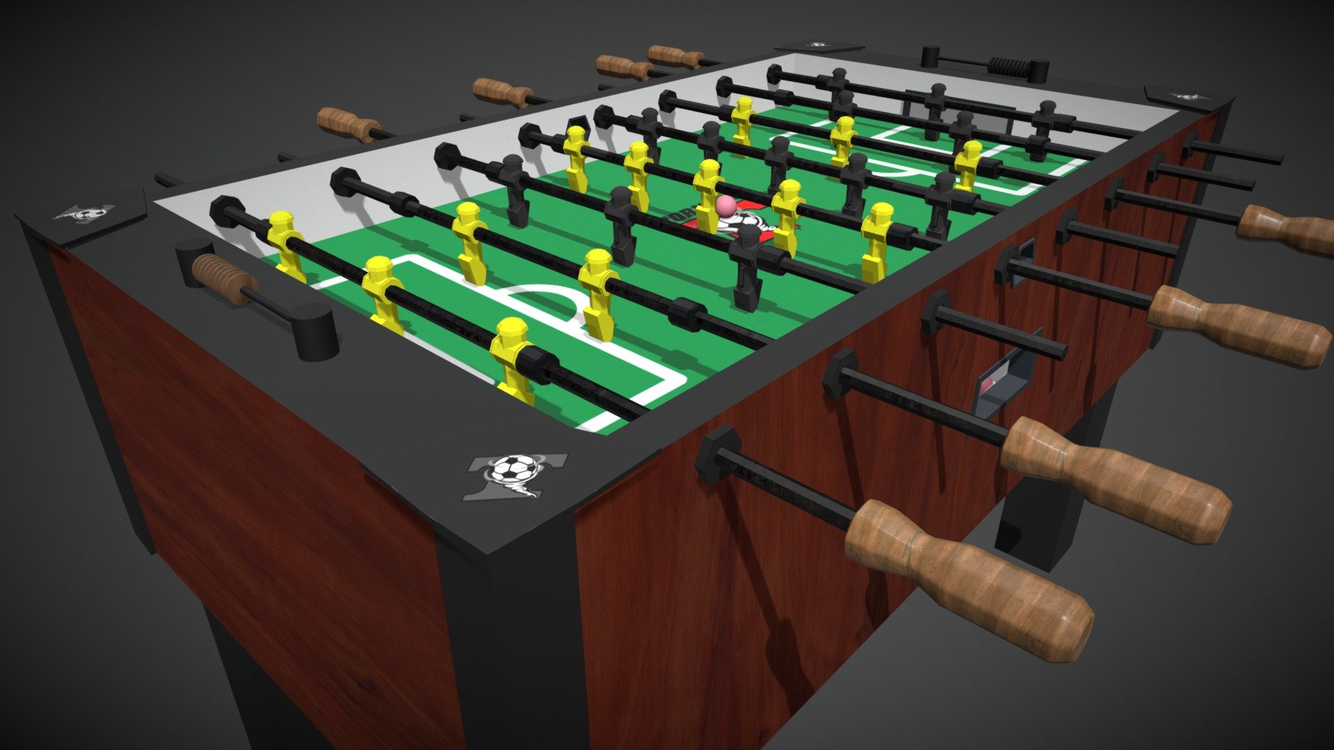 Foosball Table - Buy Royalty Free 3D model by dcbittorf [eb42c69 ...