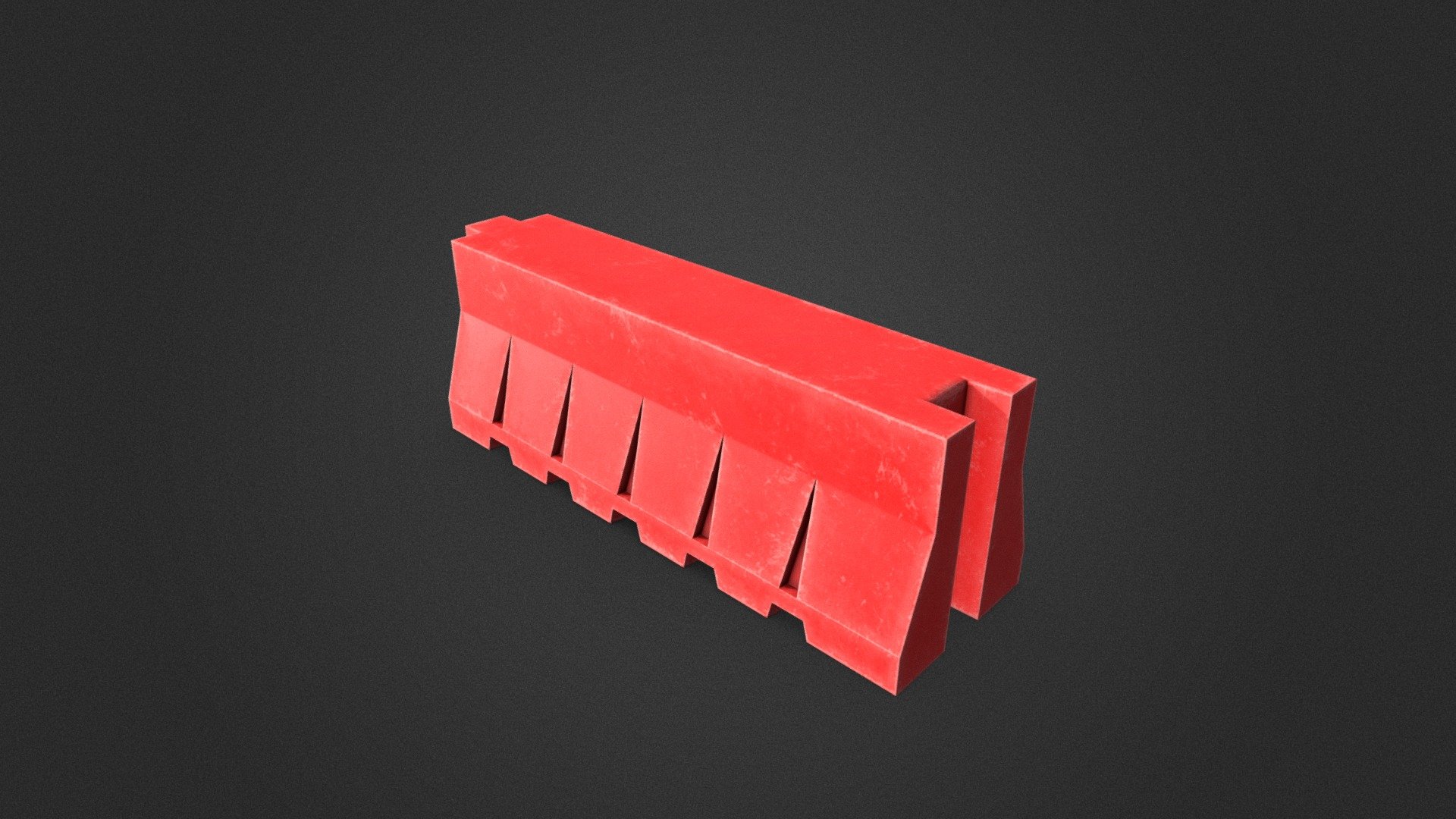 Red Traffic Barrier - Buy Royalty Free 3D model by Polygon Alley ...