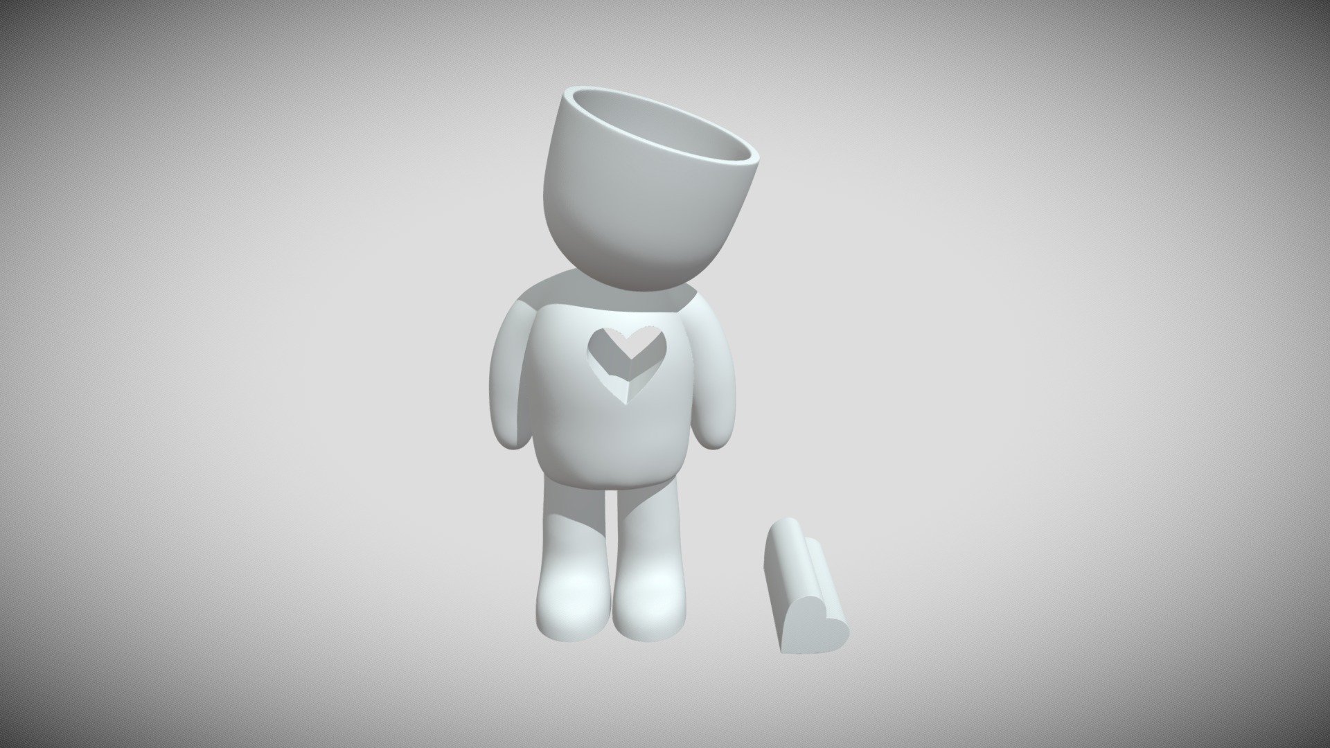 Heartfelt Character Planter - 3D model by Industrial 3D (@Industrial-3D ...