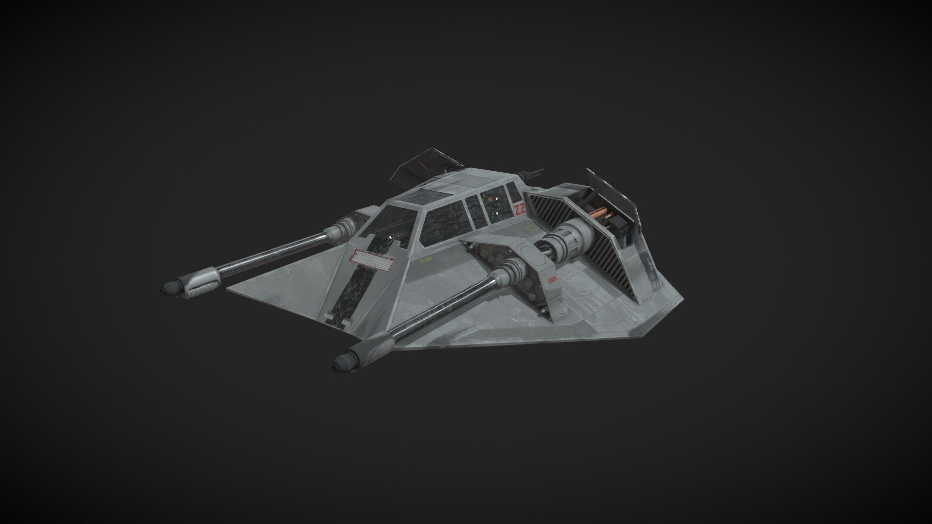 Star Wars Snowspeeder T-47 - 3D model by Nicolas Videla Santagata ...