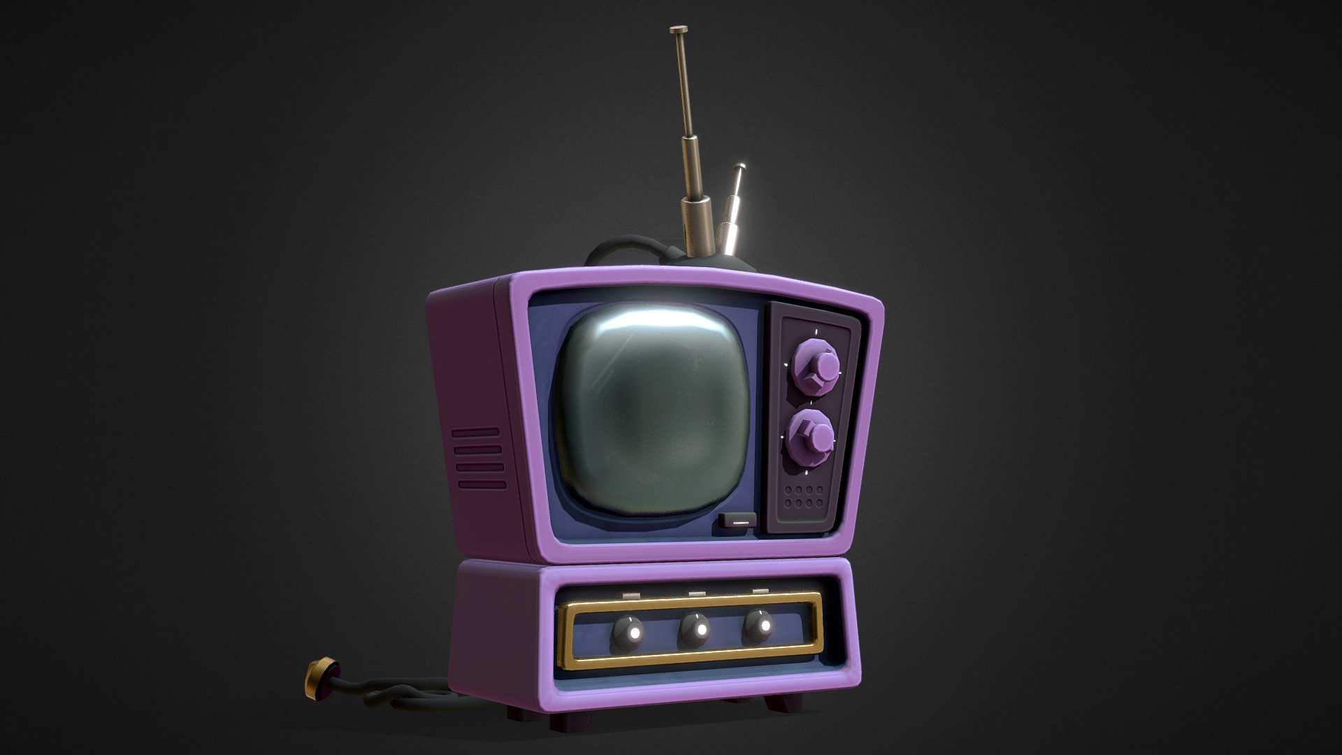 Stylized TV - 3D model by Denis Temirgalin (@temirgalin) [eb4a601 ...