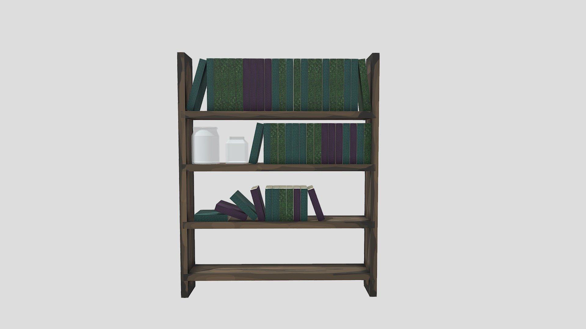 Bookshelf - Download Free 3D model by shadowdraak [eb4a982] - Sketchfab