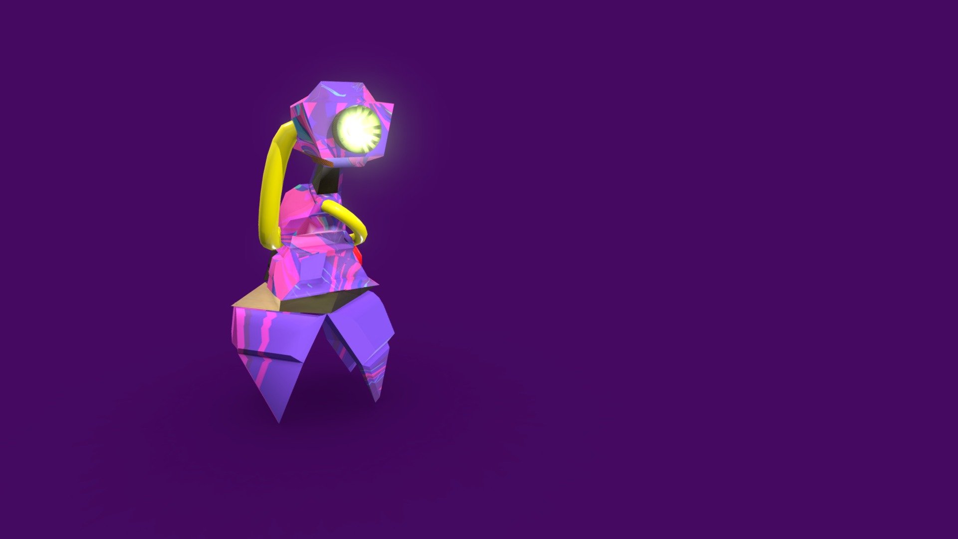 Neon coloured robot - Download Free 3D model by sweatmor [eb4b946 ...