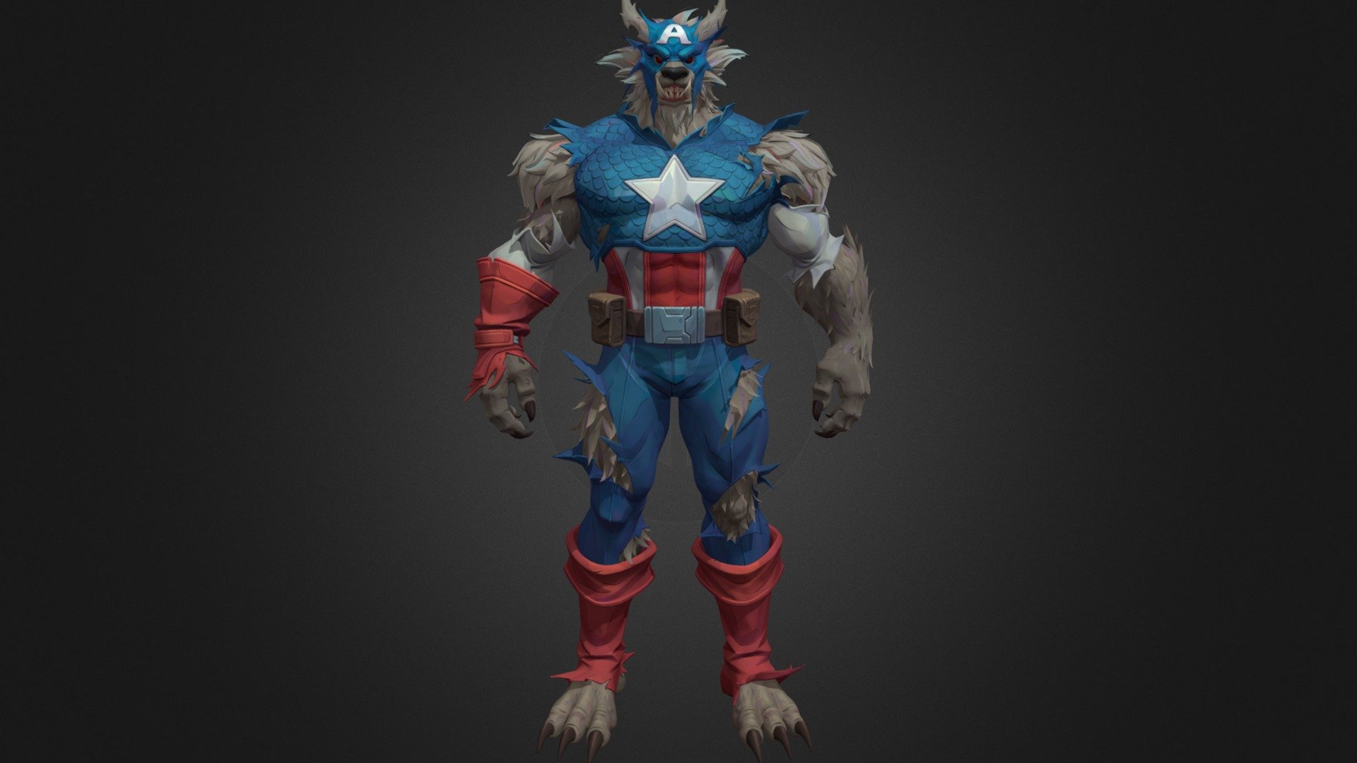 Captain América - Cap Wolf - Download Free 3D model by YE YE (@YEEZY_YE ...