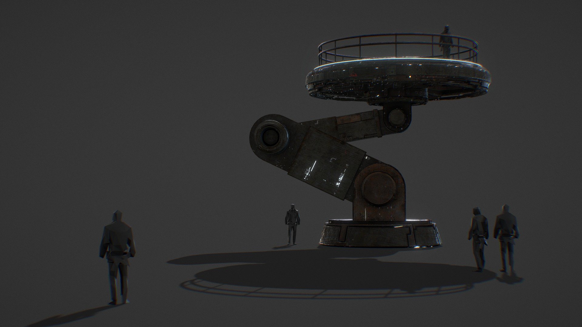 Rigged Sci-Fi Lift - Mobile Platform - Elevator - Download Free 3D ...
