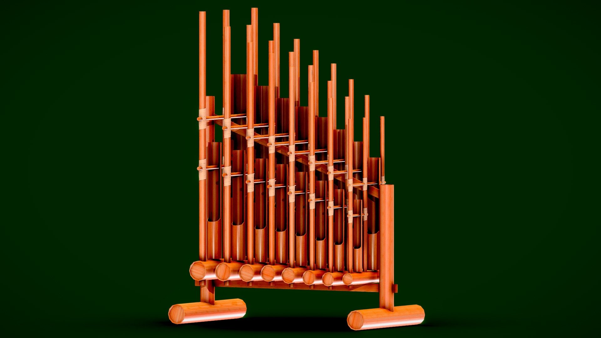 Traditional Instrument - Angklung - Buy Royalty Free 3D model by ...