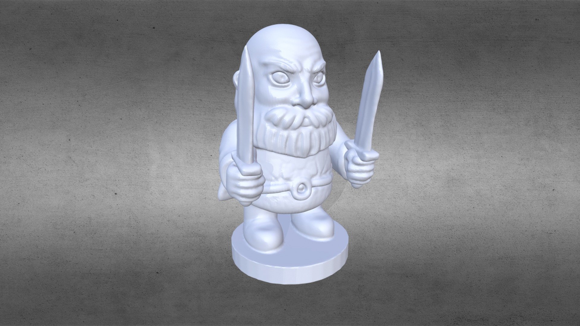 Dwarf with swords - Download Free 3D model by allmight [eb618b1 ...