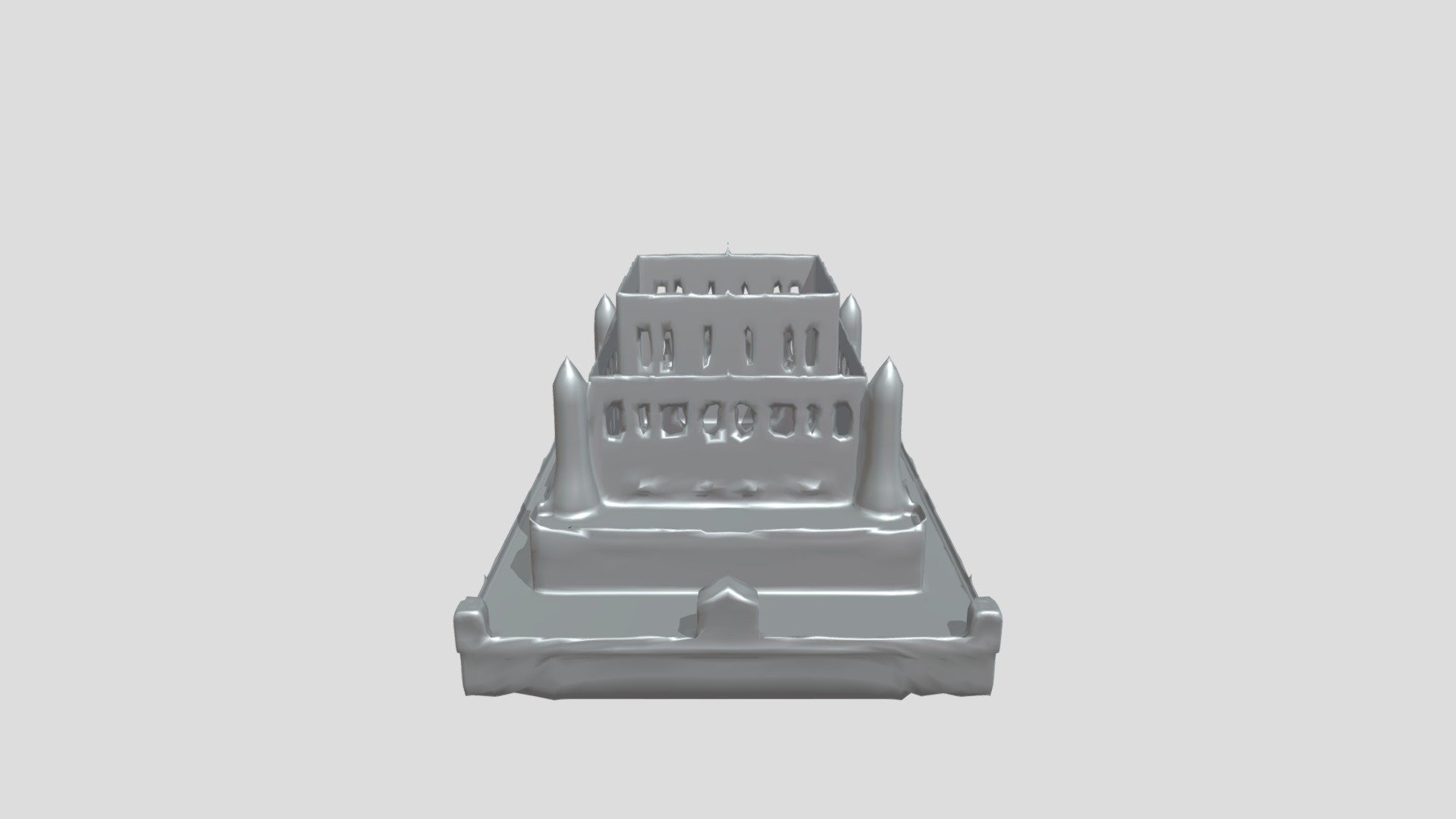 large multi-level white building - 3D model by shaimasumsam64 [eb62d10 ...