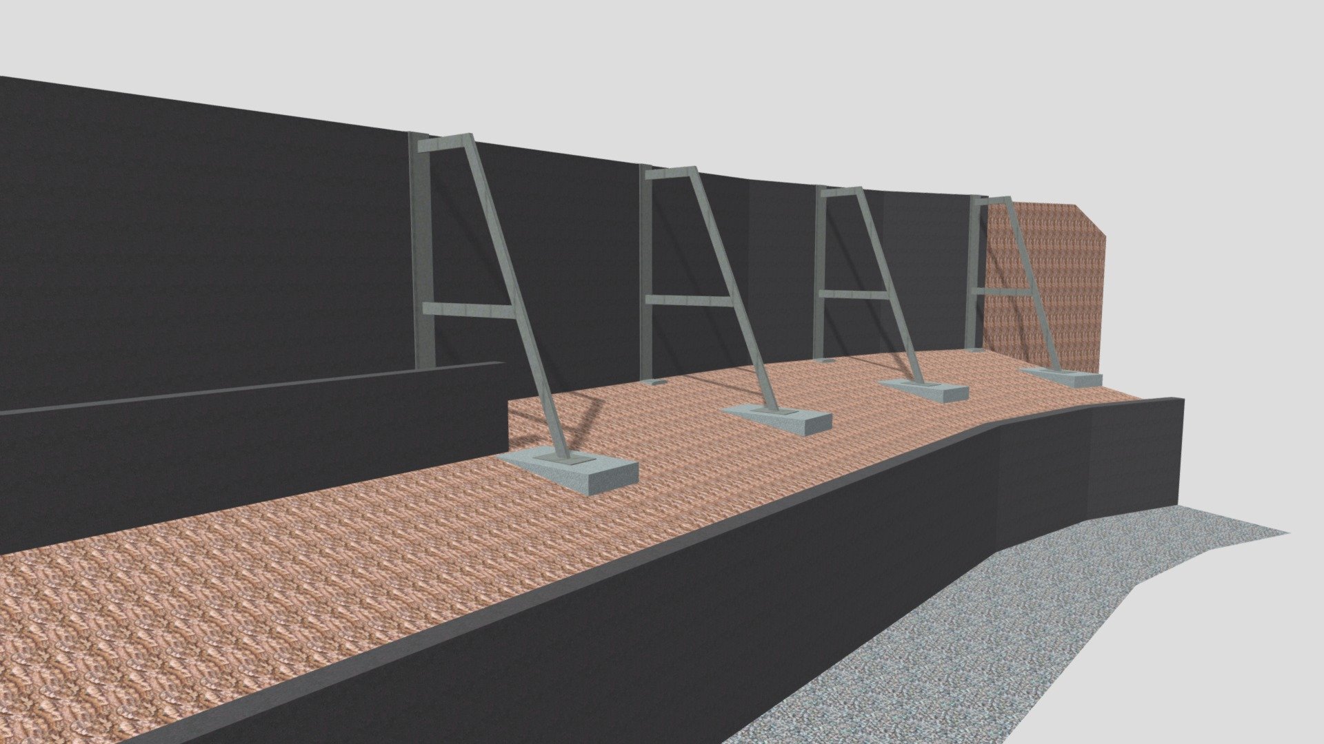 Solución de refuerzos para muro de contención v1 - 3D model by ...