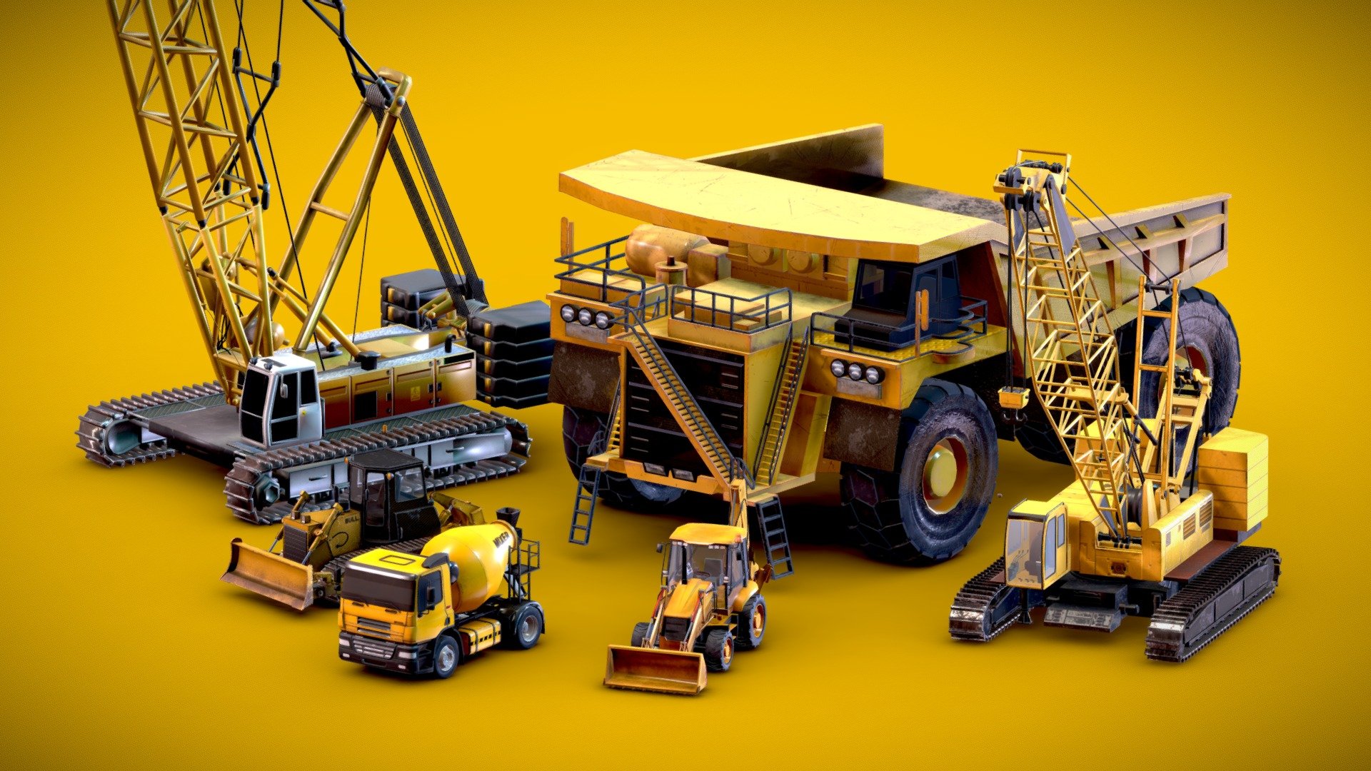 Realistic Construction Vehicle - Bundle Edition - Buy Royalty Free 3D ...