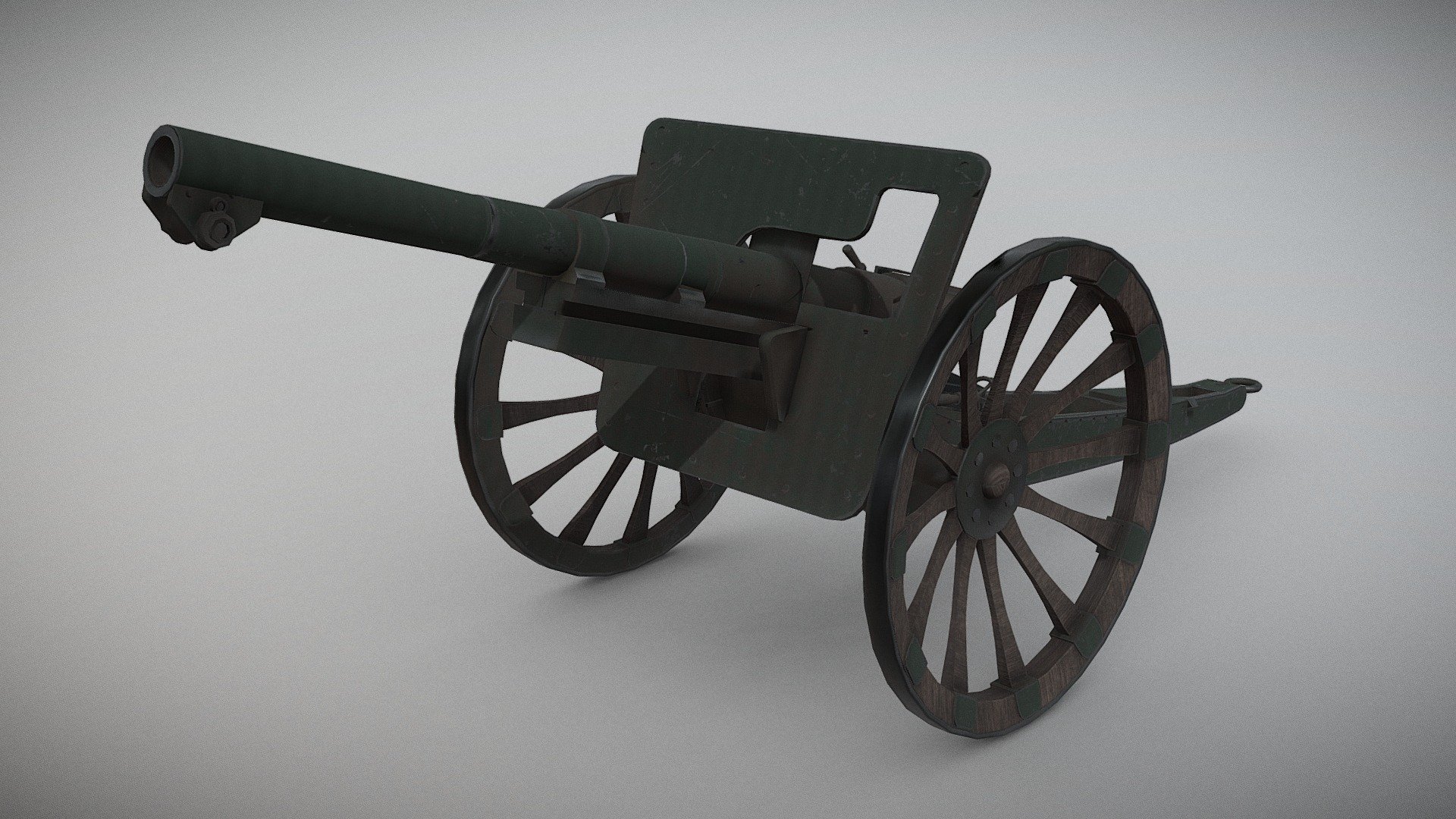 France M1897 75mm Cannon(Custom modified) - Download Free 3D model by ...