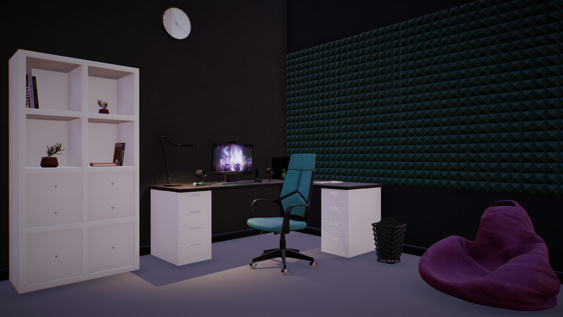 Game Room - Buy Royalty Free 3D model by DHlab [eb6c50f] - Sketchfab Store