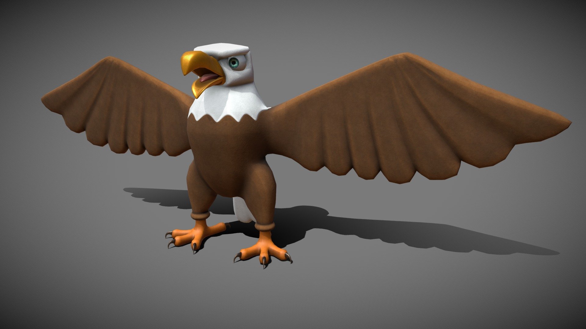 Cartoon Eagle Low Poly - 3D model by Nemanja Milosevic (@nemanja_m) [eb6e3ed] - Sketchfab