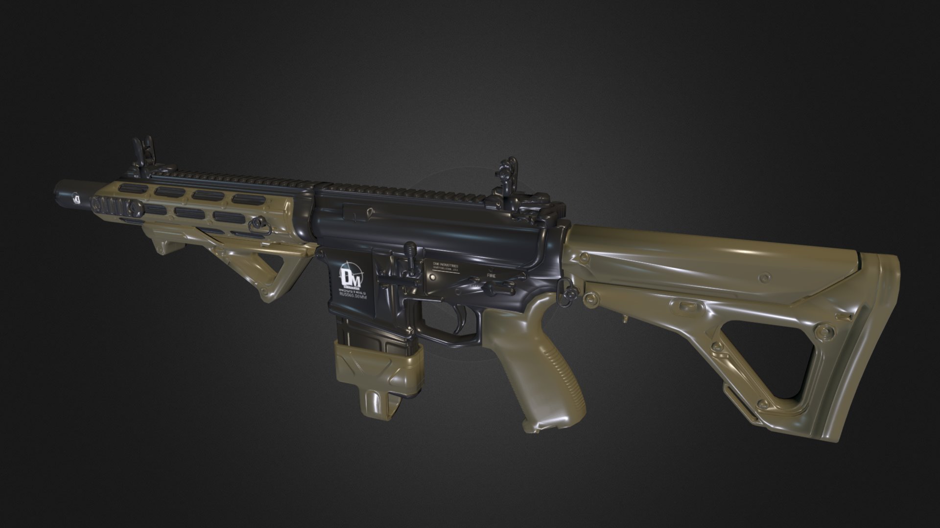 RG5 RU_556 compact assault rifle - 3D model by dangerman1973 [eb6ef11 ...