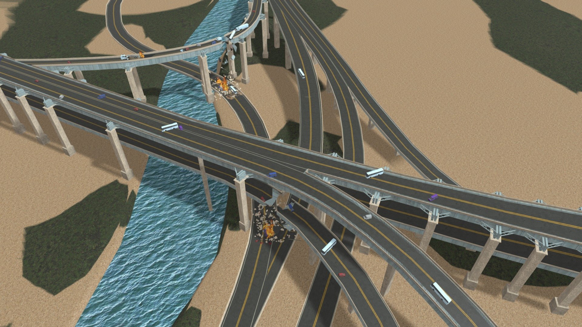 Waterbury Bridge | Another part collapses - 3D model by MissionCIT ...