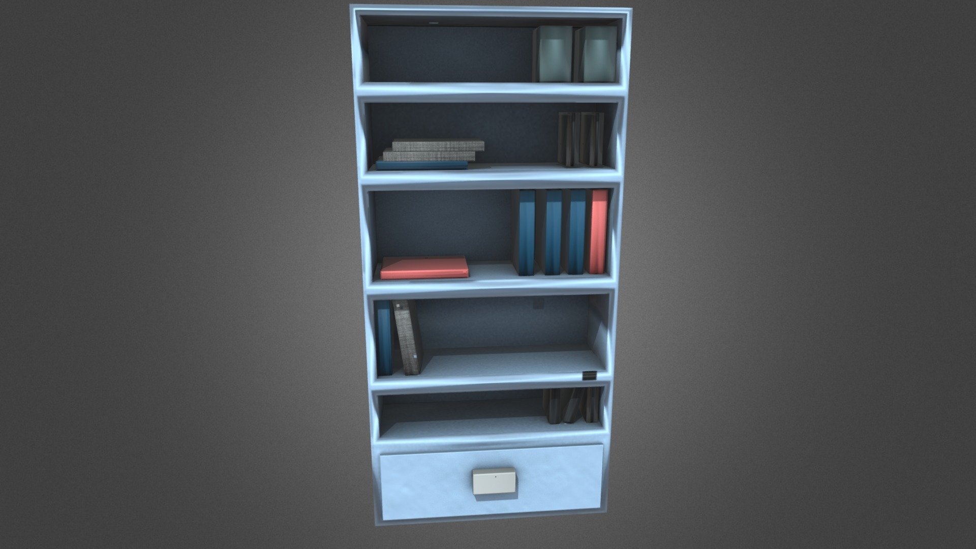 Bookshelf - 3D model by moon_1222_moo_0619 [eb721fc] - Sketchfab