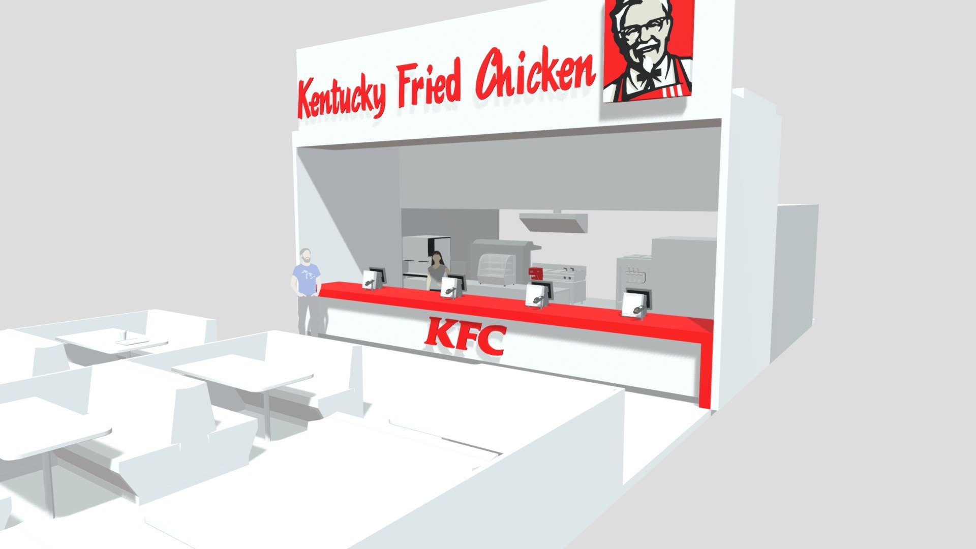 KFC local - Download Free 3D model by EGM_arq [eb7368a] - Sketchfab