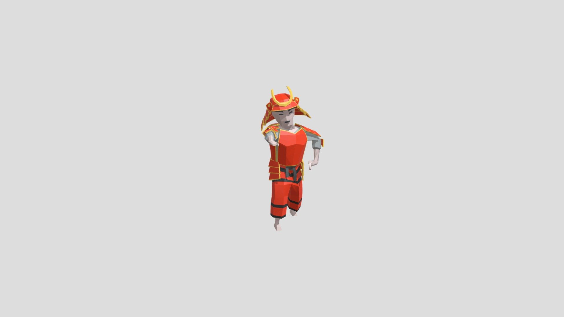 Low poly Samurai - 3D model by Flosu [eb7466d] - Sketchfab
