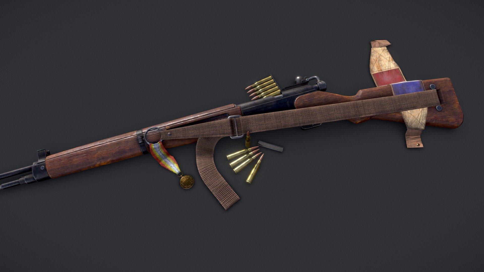 French MAS-36 F.F.I version - 3D model by Robin/Xeno v.D (@RvanDijk ...