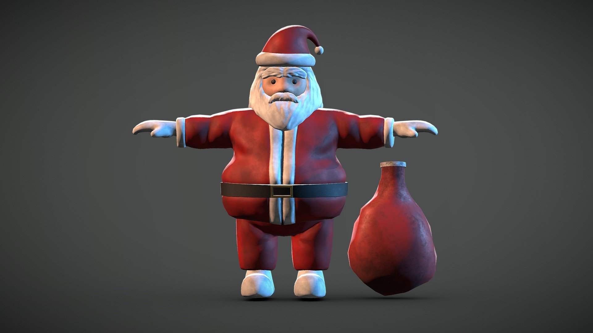 Santa - 3D model by Diptiranjan [eb7b1a9] - Sketchfab