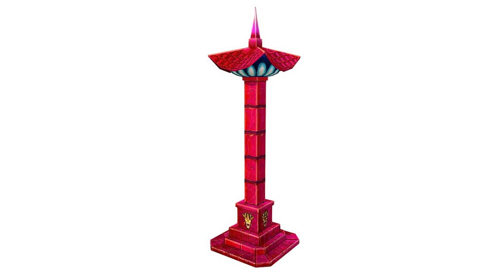 Stylize Pillar Red - 3D model by LowlyPoly [eb7d16f] - Sketchfab