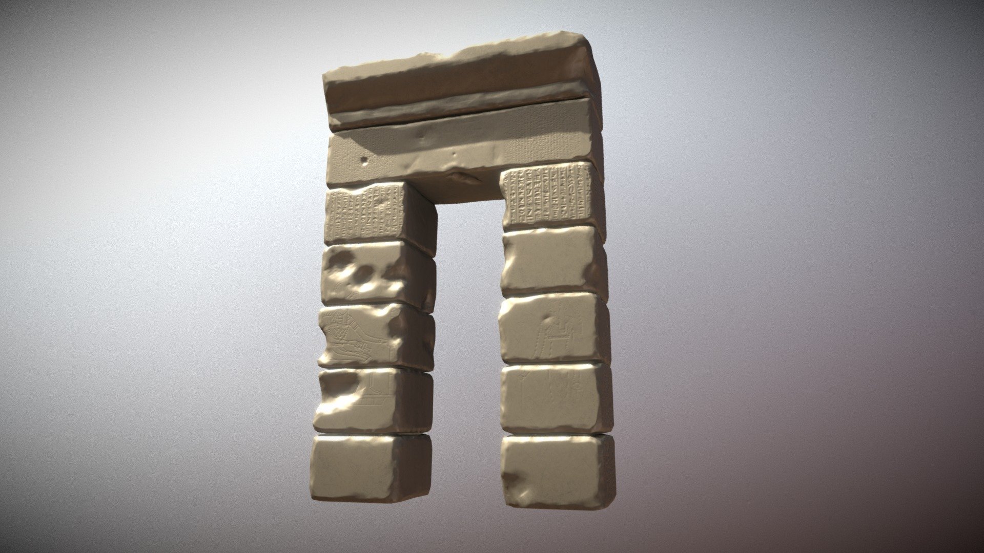 Ancient Egypt temple gate - Download Free 3D model by Yuri Kruglov ...