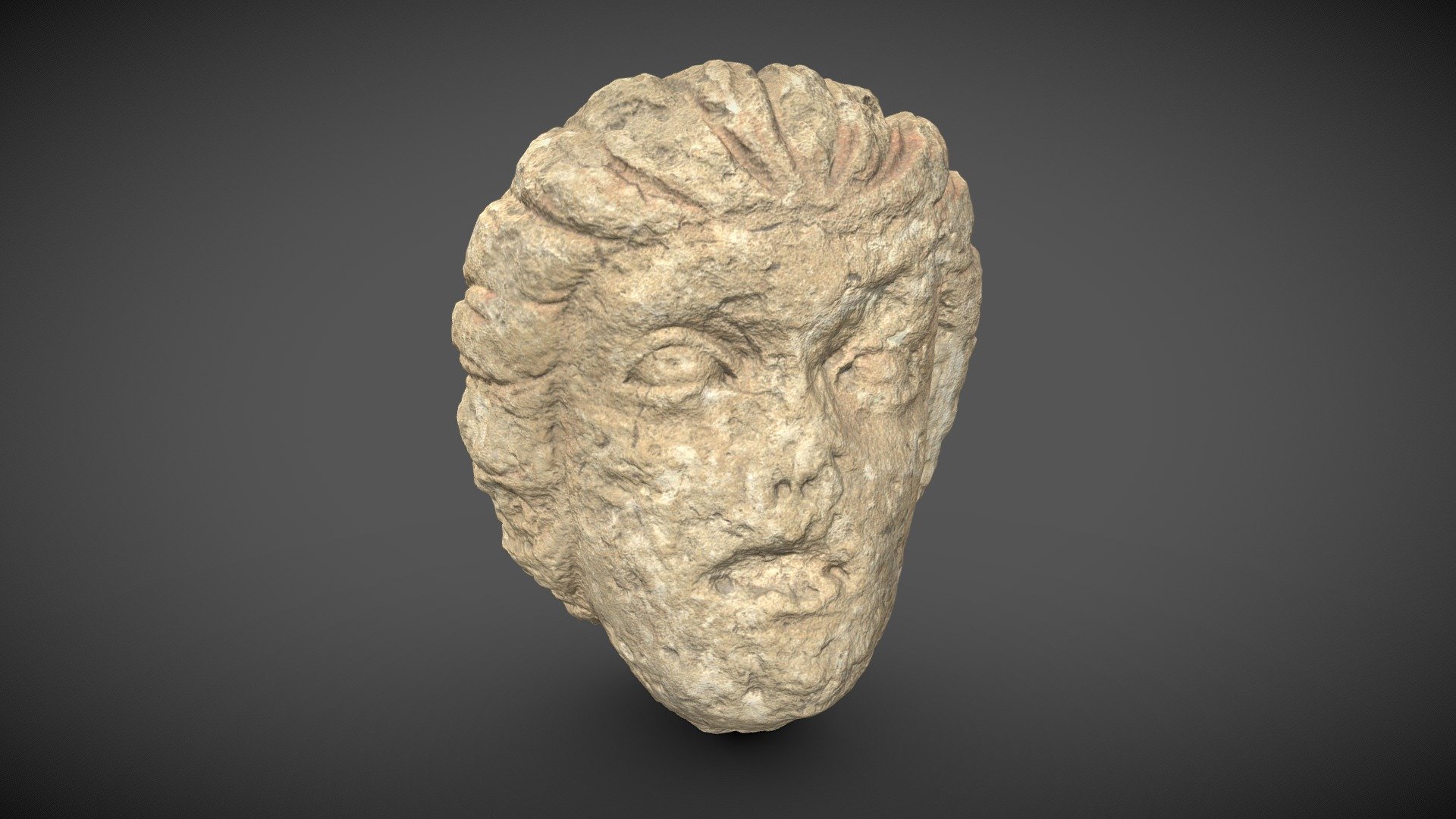 Tête de déesse mère gallo-romaine - Download Free 3D model by Alienor.org, Conseil des musées ...