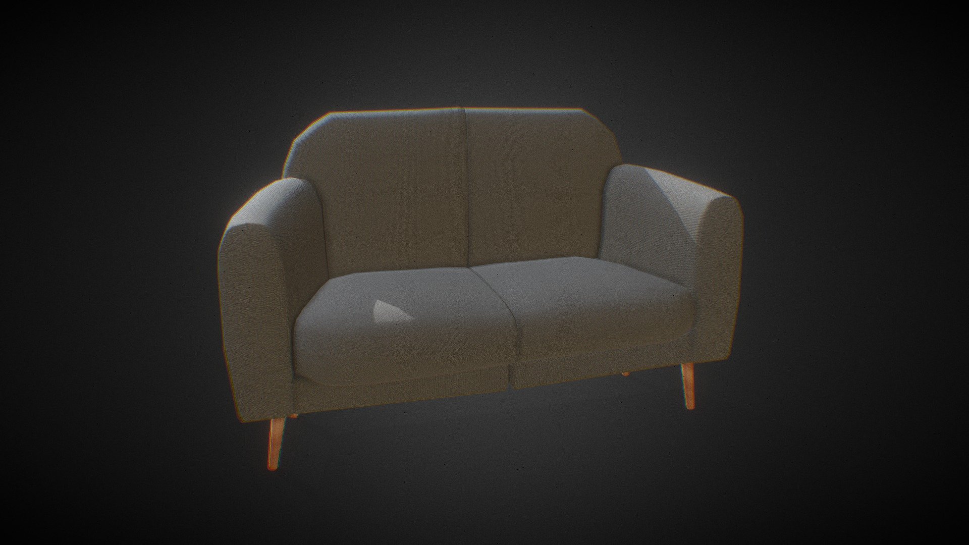Grey Modern Sofa - Buy Royalty Free 3D model by CG Fairy (@CGFairy) [eb8253f] - Sketchfab Store