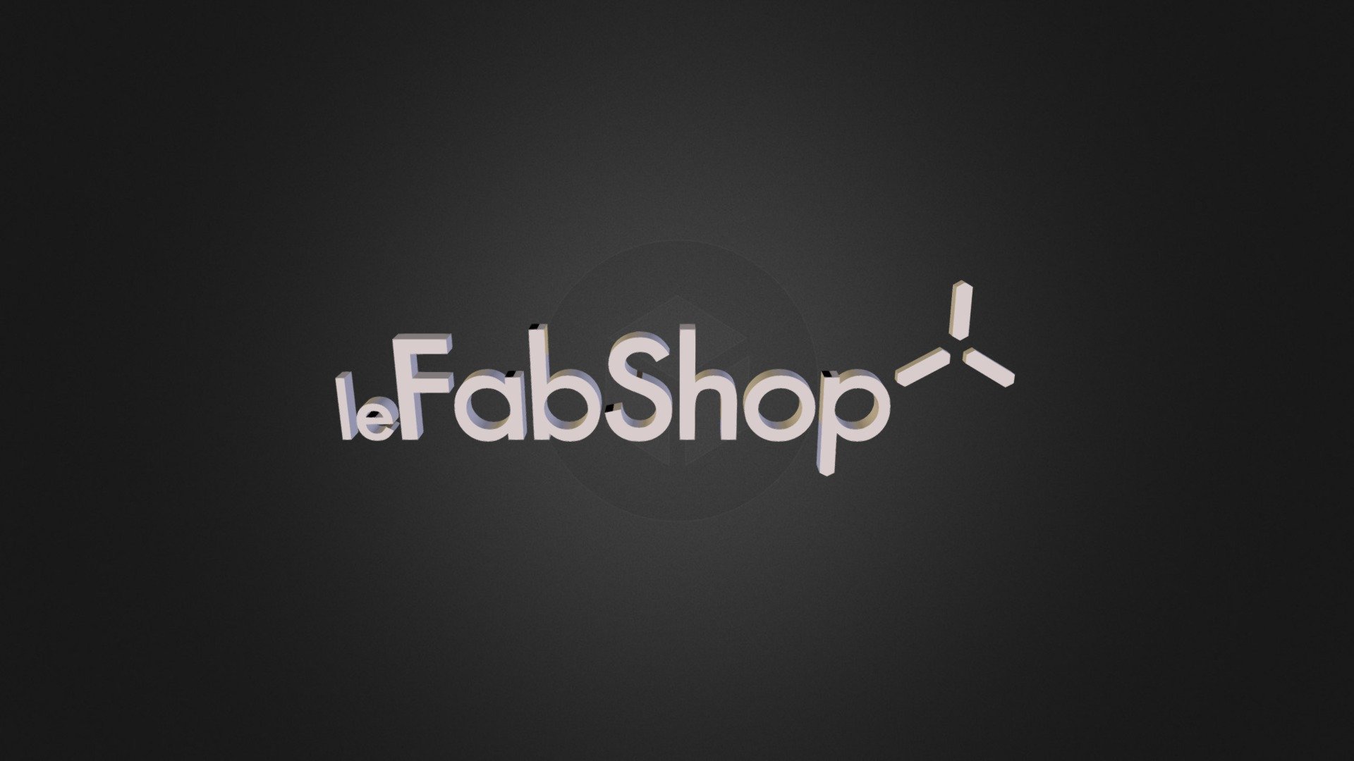 le FabShop logo printed - 3D model by 3dindustries [eb8382a] - Sketchfab