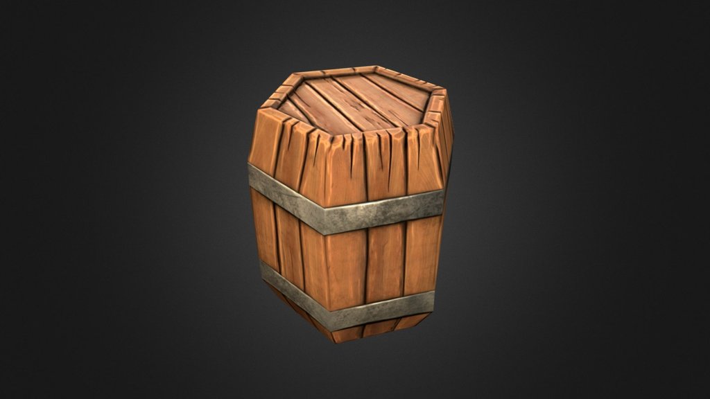 Stylized barrel (Low-Poly) - 3D model by terentiy [eb886ed] - Sketchfab