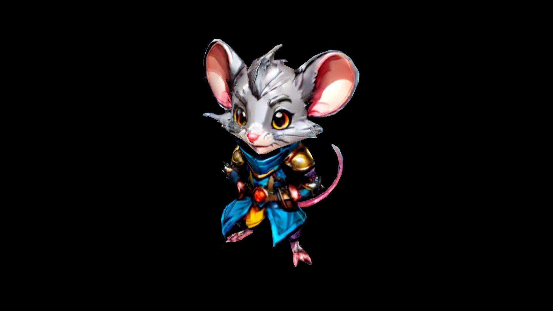 An animated mouse warrior in full battle gear. - Download Free 3D model ...