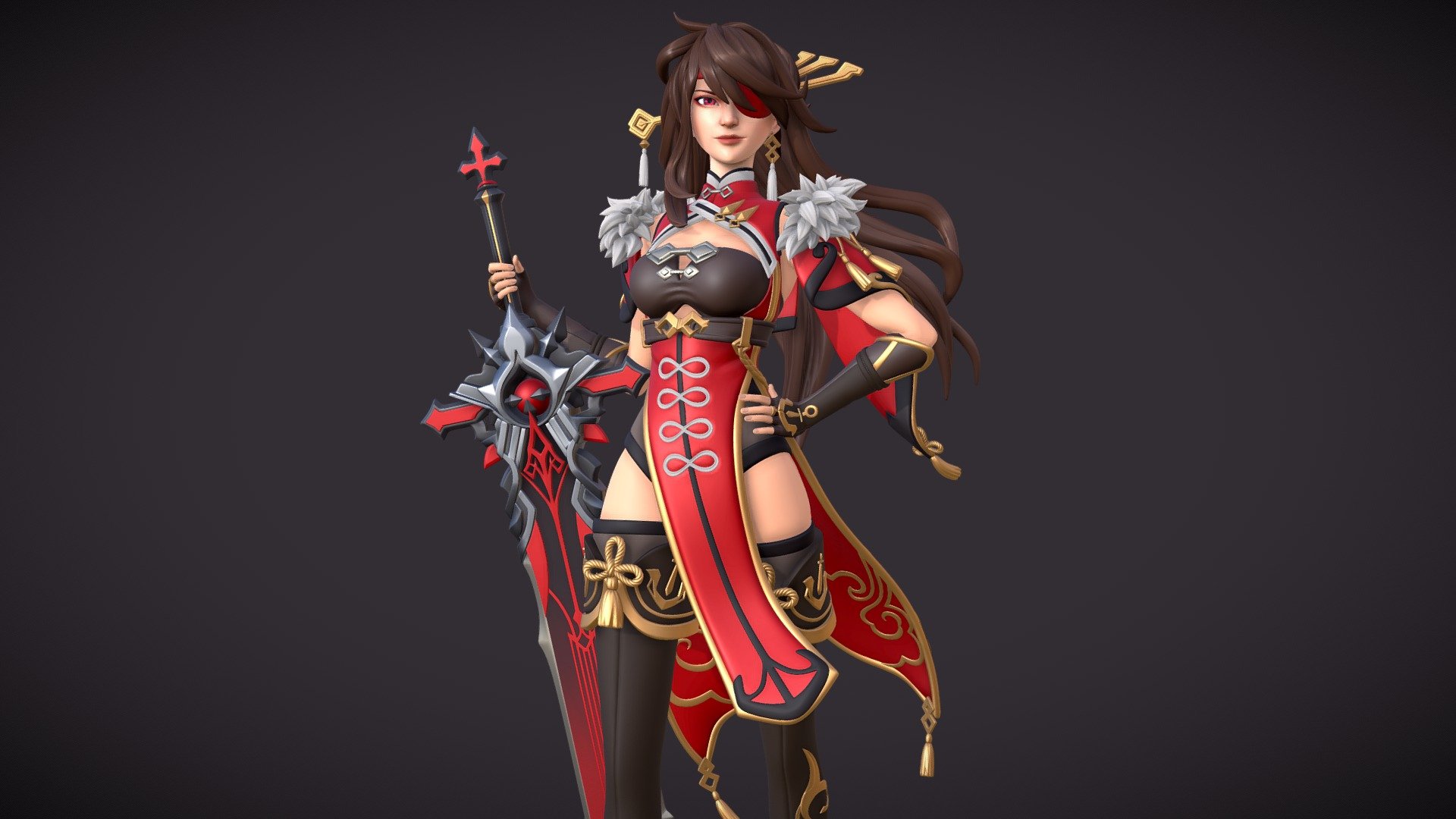 Beidou Figure - 3D model by Alina Zhdanova (@ilandion.rise) [eb909b2 ...