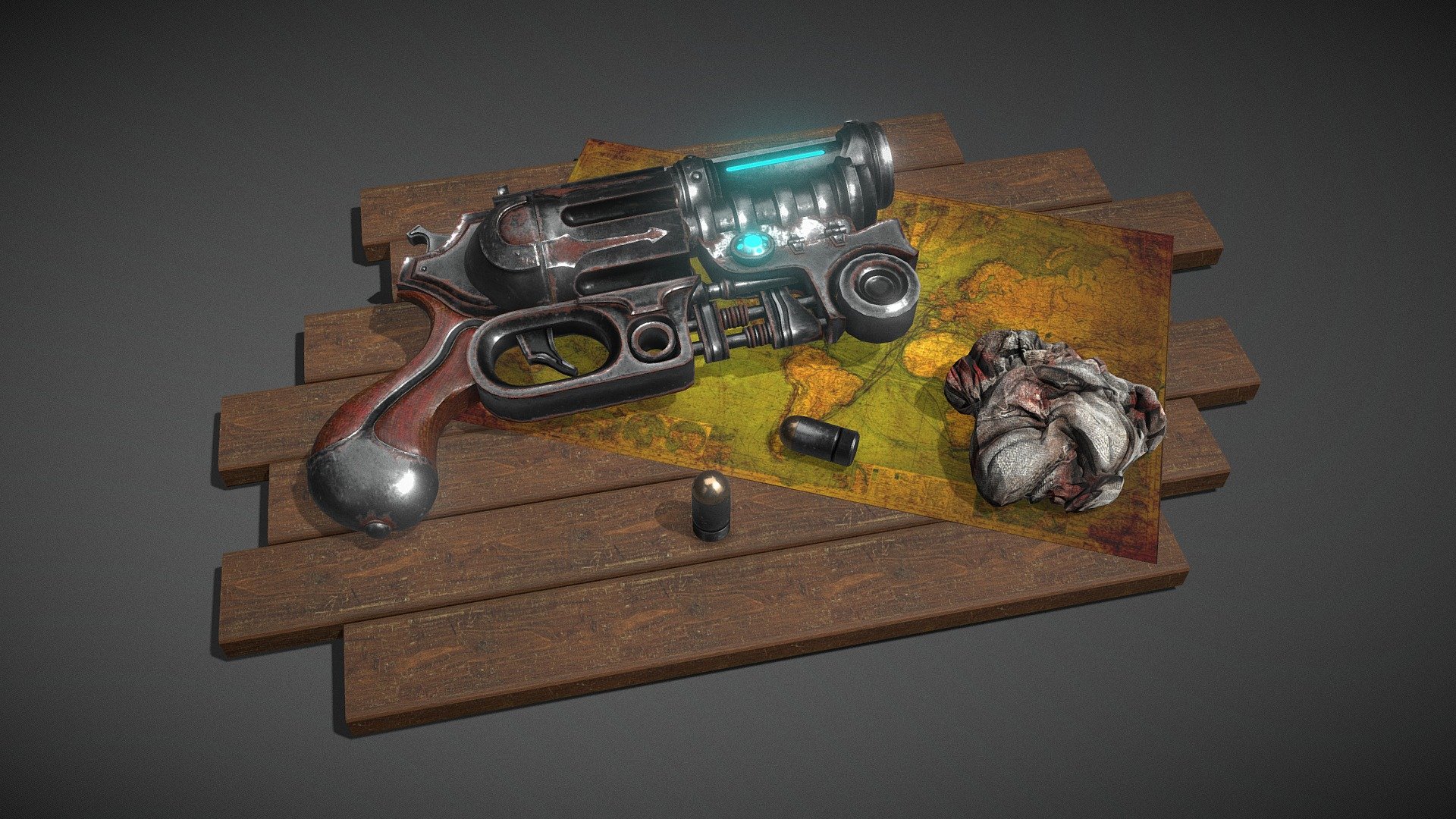 Steampunk Weapon | Render - 3D Object - 3D model by Elemental Game ...