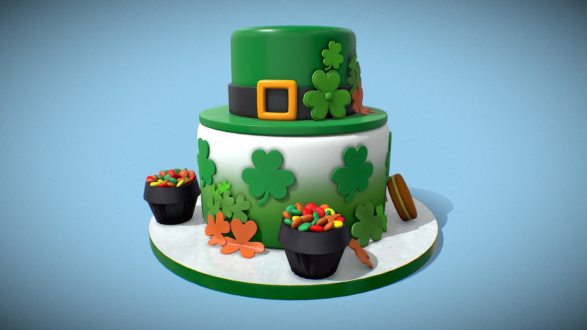St. Patrick's day cake - Buy Royalty Free 3D model by arloopa [eb9878e ...